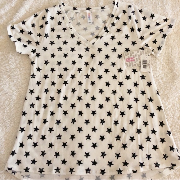 LuLaRoe | Tops | Nwt Llr Christy Tee W Stars M | Poshmark